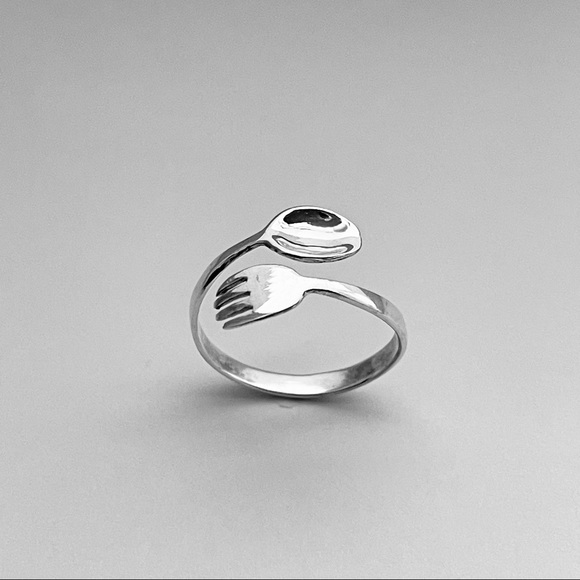 Jewelry | Top Seller Sterling Silver Delicate Fork And Spoon Ring ...